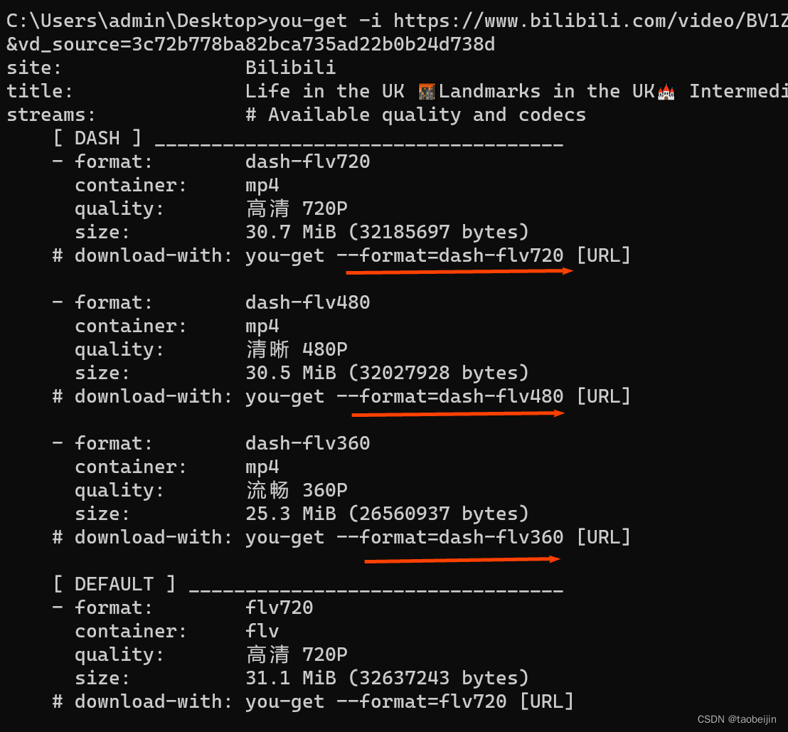 利用Python you-get 下载网页视频