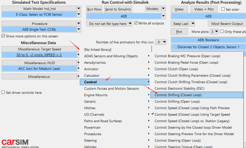 Carsim中汽车AEB简单测试_aebtestbench csdn-CSDN博客