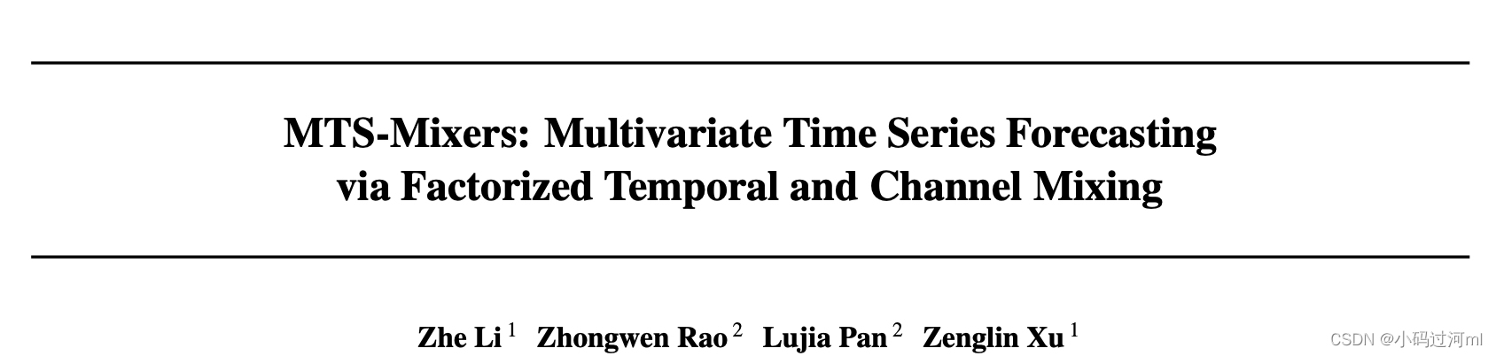 【论文阅读】2023 MTS-Mixers-CSDN博客
