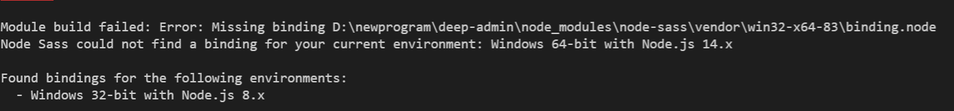 【node版本升级后，node-sass也需重新升级】Node Sass could not find a binding for your current environment_升级 ...