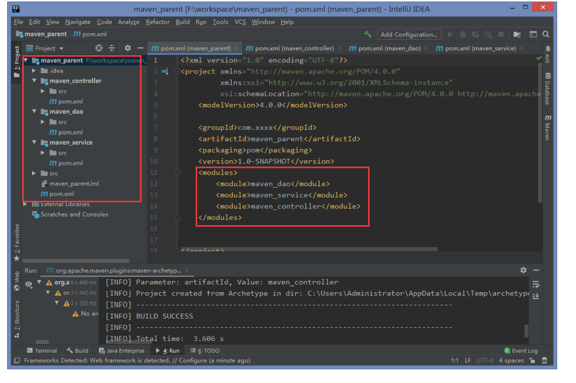 Maven模块化工程_maven 模板工程-CSDN博客
