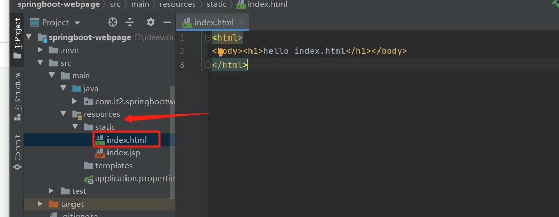 springboot基础(10):给springboot项目添加网页_springboot前端页面放哪-CSDN博客