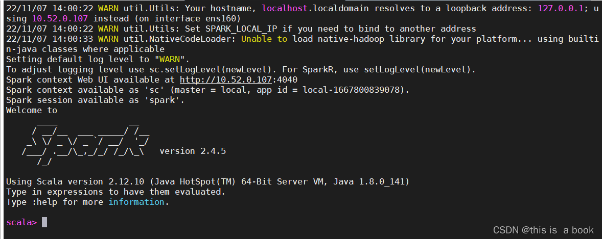 Linux部署spark 本地模式 Linux安装单节点spark This Is A Book的博客 Csdn博客