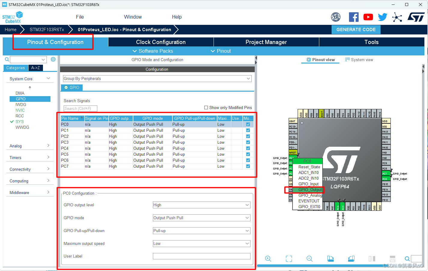基础篇004 采用proteus Stm32cubemx Mdk Arm学习流水灯proteus Stm32 Csdn博客 