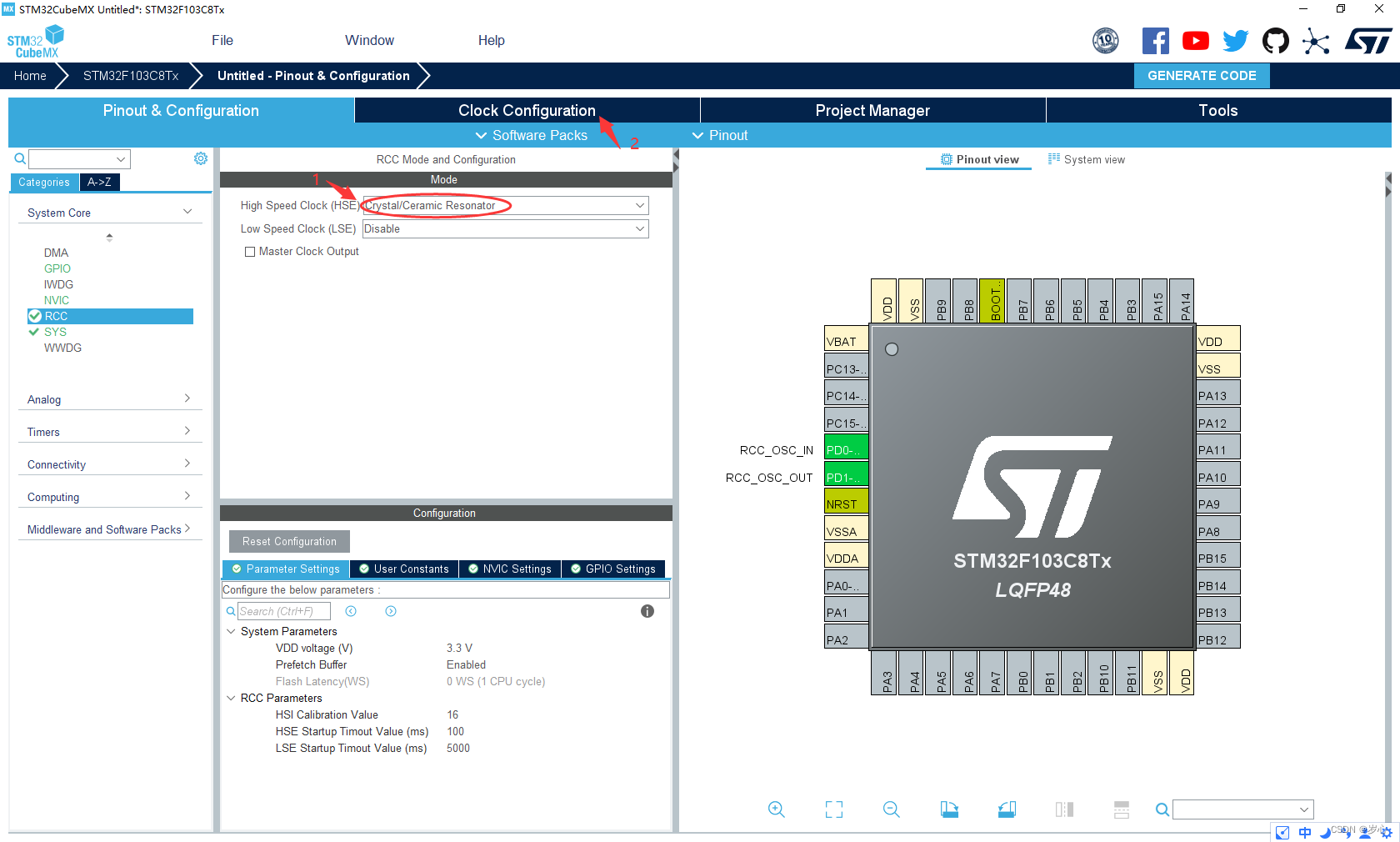 STM32初学入门笔记（2）：STM32CubeMX配置STM32输出可调PWM方波_stm32单片机如何输出连续可调的pwm-CSDN博客
