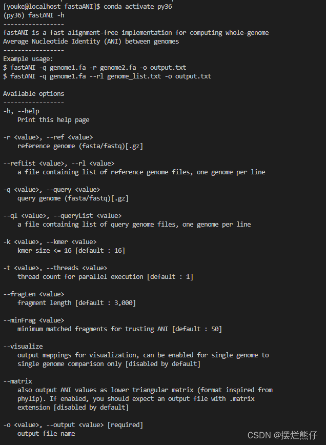 fastANI的安装与使用-CSDN博客