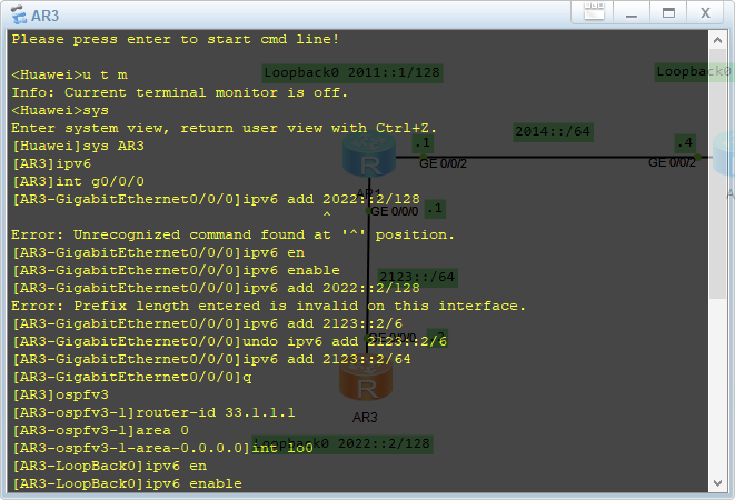 华为[ENSP]OSPFv3基本配置实验_华为ensp配置ospfv3-CSDN博客