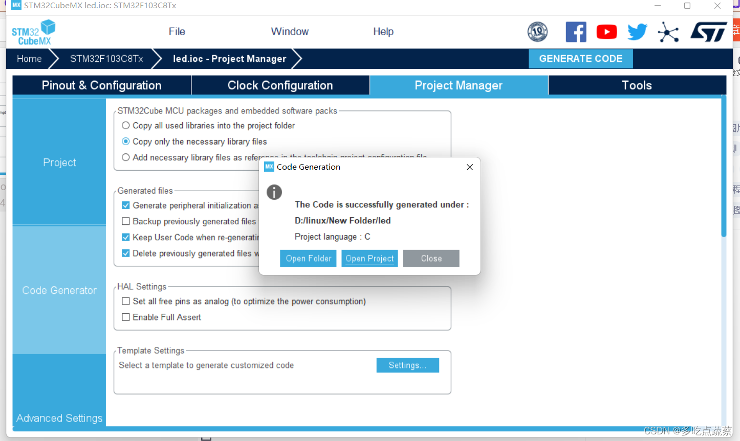 安装 stm32CubeMX，用cubemx完成初始化过程，采用HAL库编程实现_cubemx添加hal裤-CSDN博客