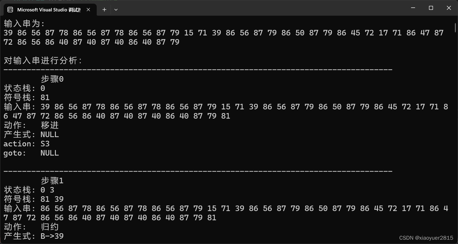 编译原理语法分析器(C/C++)(LR1文法)_lr(1)语法分析器-CSDN博客