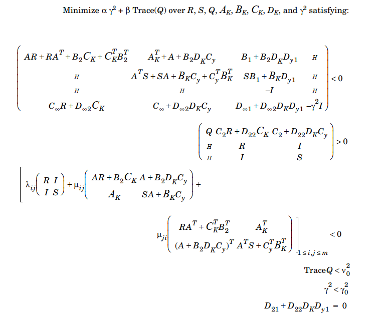 H2/H无穷控制之msfsyn、hinfmix和h2hinfsyn函数使用及示例学习-CSDN博客