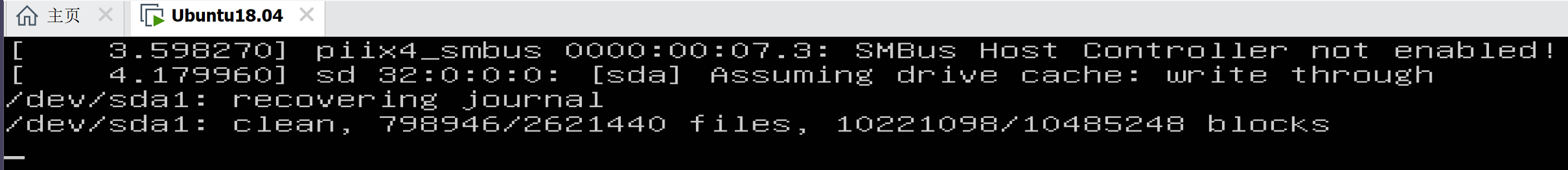 ubuntu启动显示/dev/sda1: clean, 798946/2621440 files , 1021098/10485248 clocks-CSDN博客
