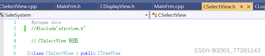 黑马程序员mfc中分割窗口 Ctreeview未定义基类的解决方法 Ctreeview” 未定义基类 Csdn博客