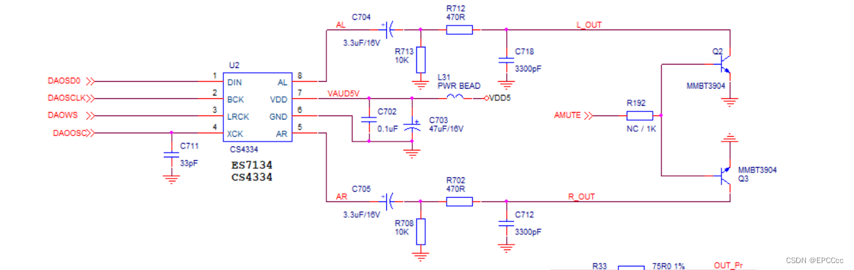 【知识】从音频CS4334 DAC转换的电路引发的一些知识-CSDN博客
