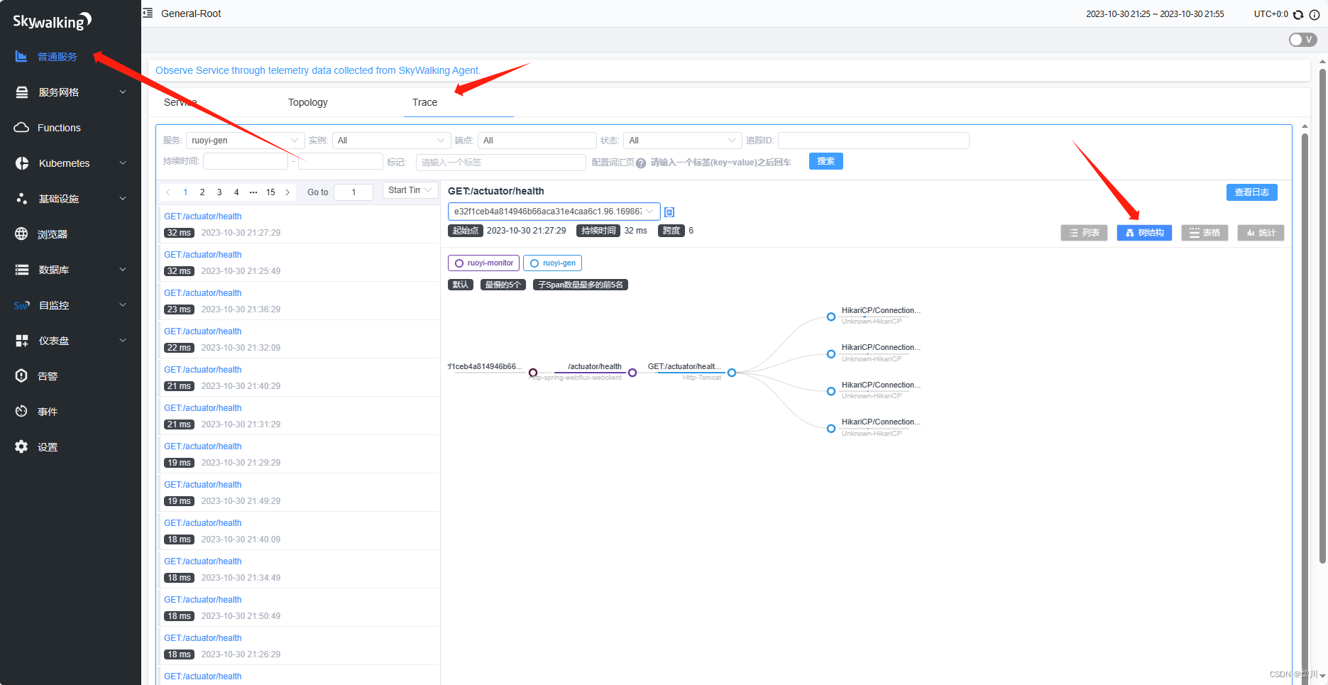 RuoYi-Cloud使用SkyWalking实现链路跟踪_ruoyi skywalking-CSDN博客