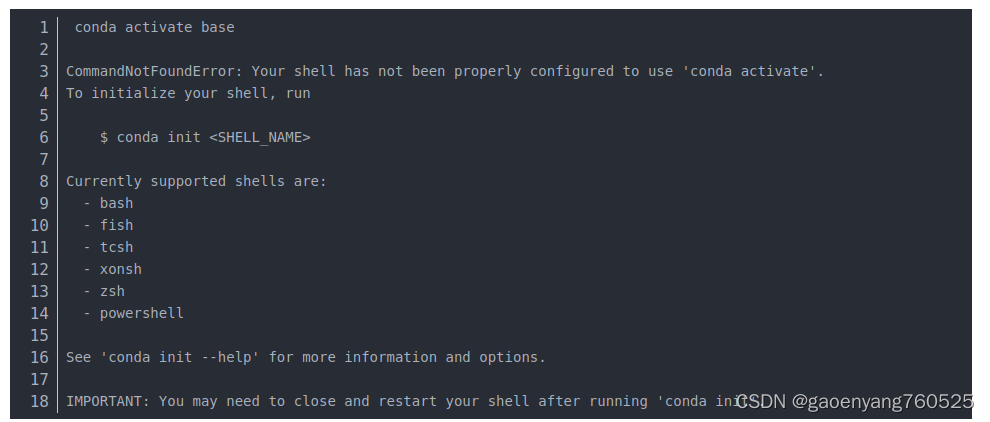 解决CommandNotFoundError: Your shell has not been properly configured to ...