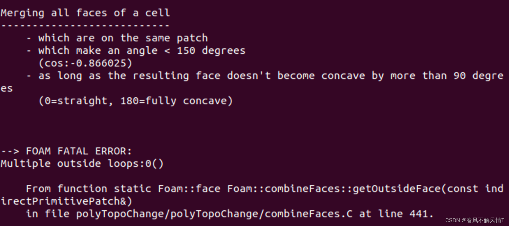 OpenFOAM报错FOAM FATAL ERROR:Multiple outside loops:0()-CSDN博客