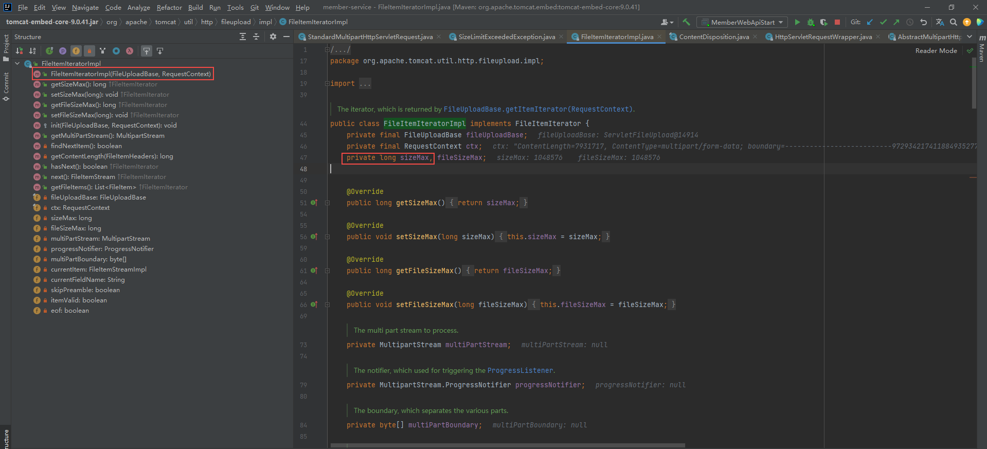 解决报错：the request was rejected because its size (7931717) exceeds the configured maximum (1048576 ...