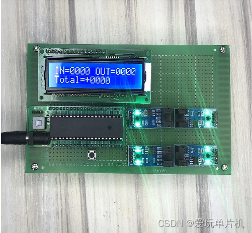 51单片机教室人数进出统计检测lcd1602管显示装置红外传感器基于51单片机的室内人数监控 Csdn博客