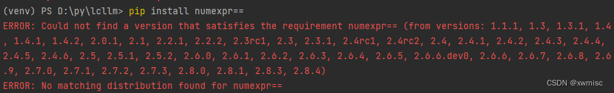 from numexpr.interpreter import ... ImportError: DLL load failed:找不到指定的模块-CSDN博客