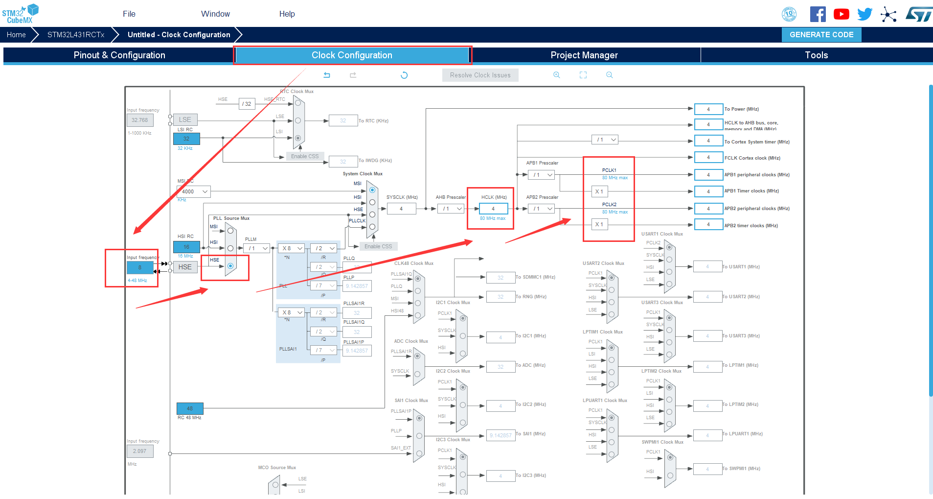 （实测可用）STM32CubeMX教程-STM32L431RCT6开发板研究串口通信（printf）_stm32cubemx 开发板-CSDN博客