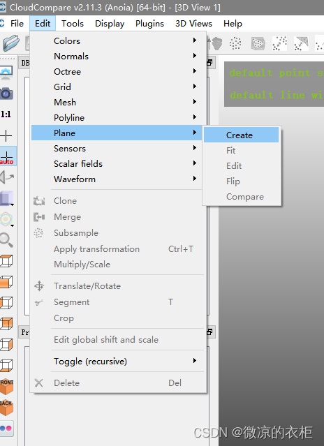 使用cloudcompare测量平面之间的距离_cloudcompare尺寸-CSDN博客