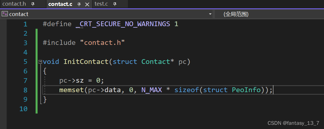 【C语言进阶】[struct结构体的应用]——contact1.0通讯录（初级）_结构体contact-CSDN博客
