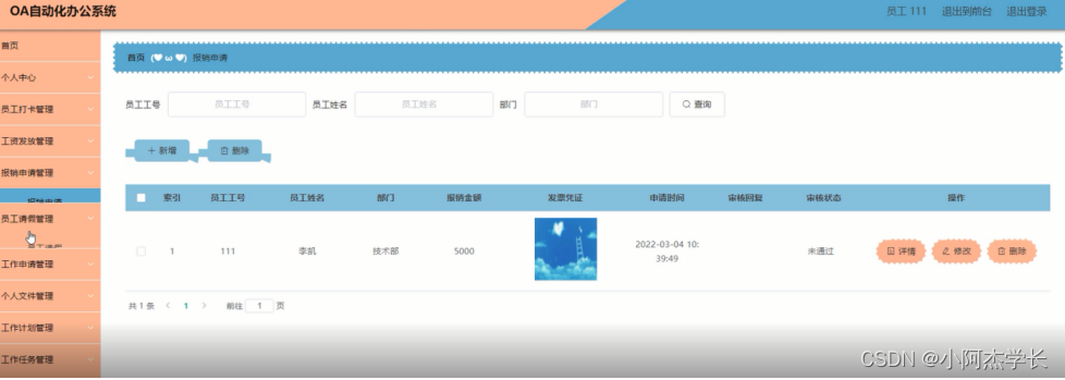 附源码 Python计算机毕业设计oa自动化办公系统基于python的oa杰记计算机程序源码的博客 Csdn博客