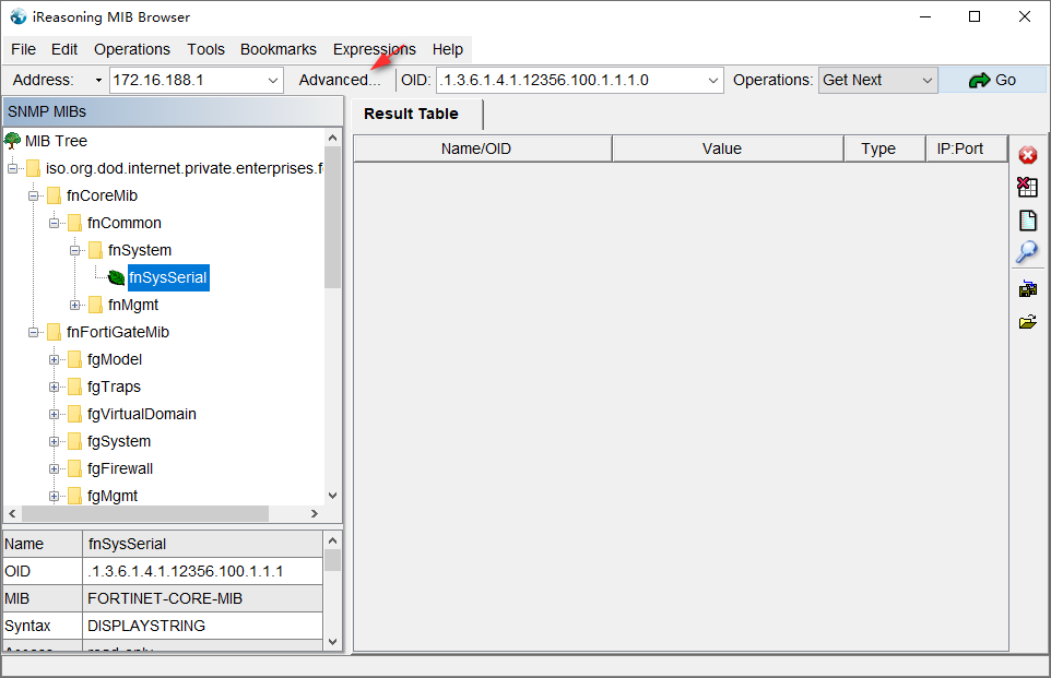 【高级篇 / SNMP】(7.0) 02. iReasoning 查看 FortiGate MIB FortiGate 防火墙 ...