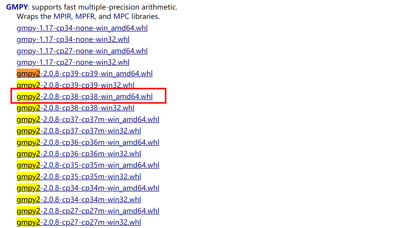 Python3.8 安装gmpy2 教程， 无法安装gmpy2解决方案_python模块gmpy2属于哪个模块-CSDN博客