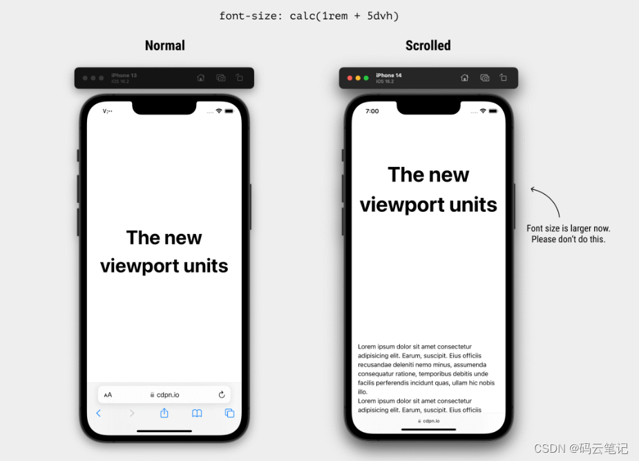 CSS 新Viewport视口单位svh、lvh和 dvh_css dvh-CSDN博客