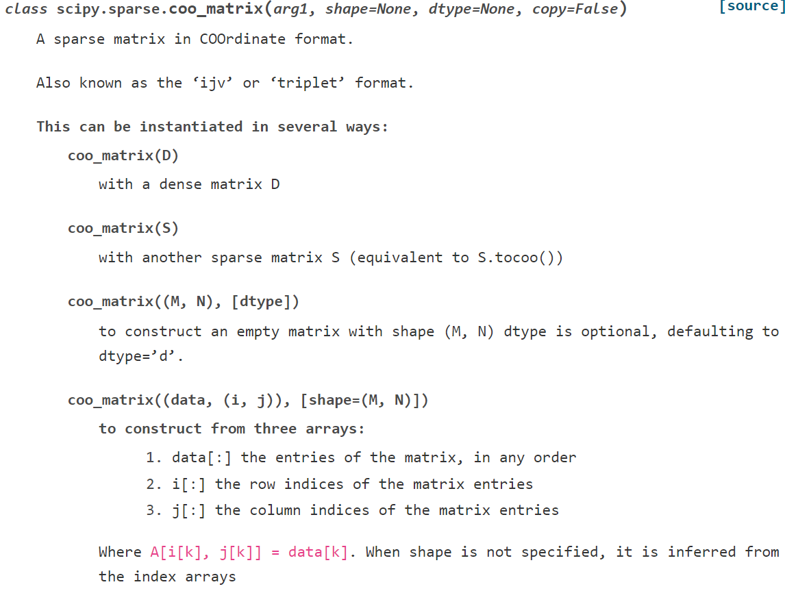 scipy.sparse.coo_matrix-CSDN博客