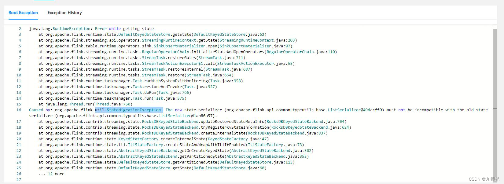 【Flink】Flink The new state serializer must not be incompatible with the old state serializer-CSDN博客