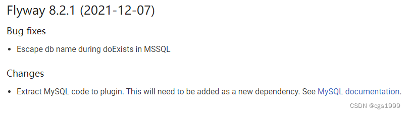 【原创】flyway 8 2 1及以后版本不再支持mysql?! Unsupported Database Mysql 8 0 Csdn博客