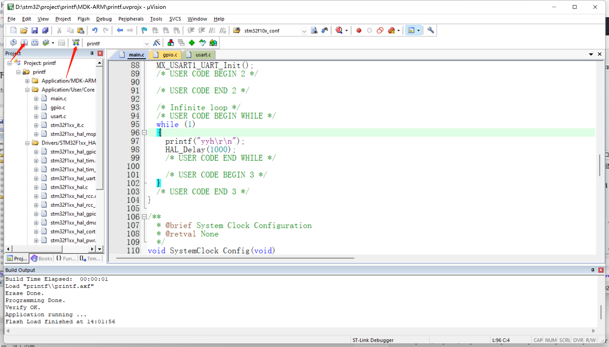 【stm32 Hal库stm32cubemx】使用usart1打印串口数据stm32f107不使用printf通信 Csdn博客