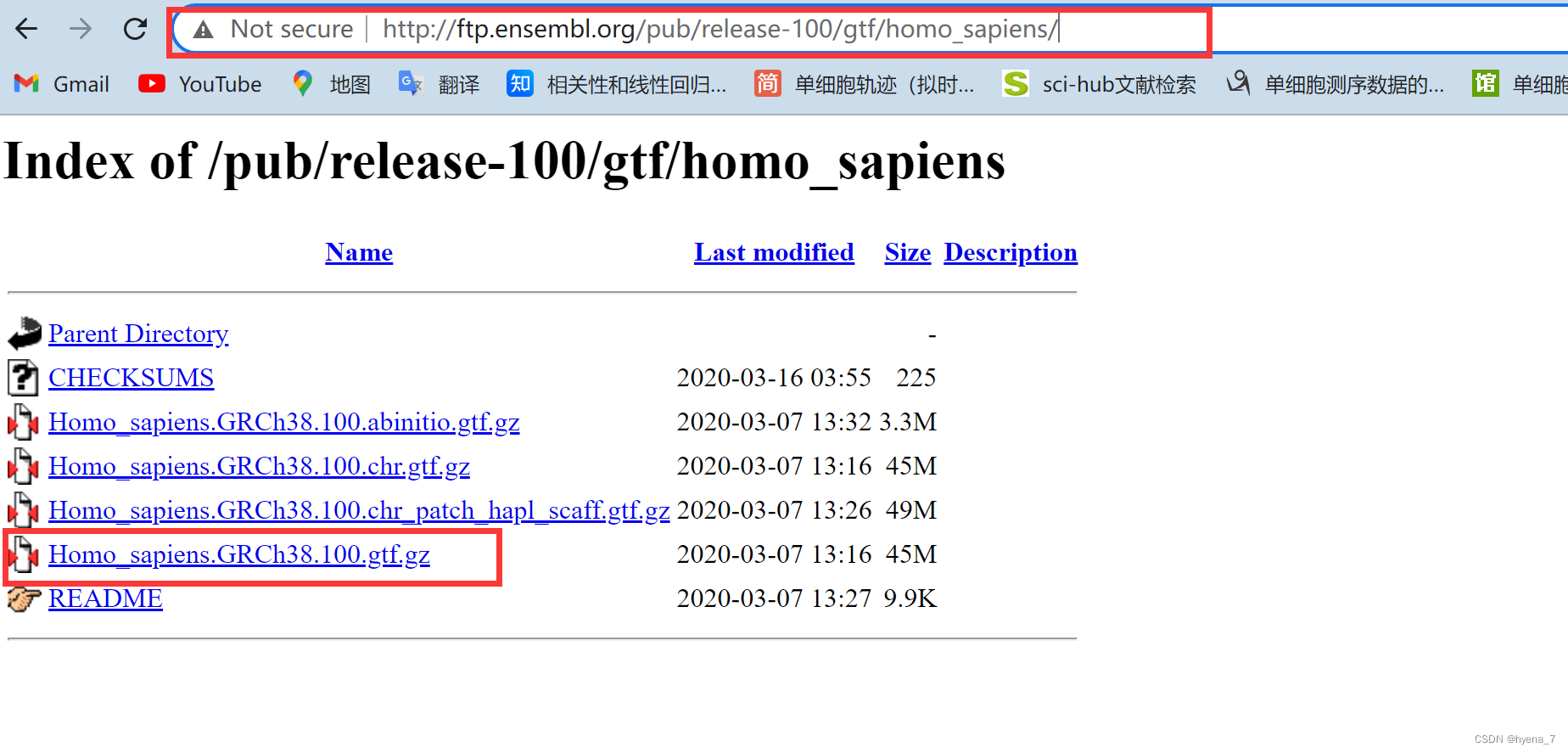 如何下载Homo_sapiens.GRCh38.100.gtf.gz和Homo_sapiens.GRCh37.87.gtf.gz参考基因组注释文件_ensemble数据库grch37-CSDN博客