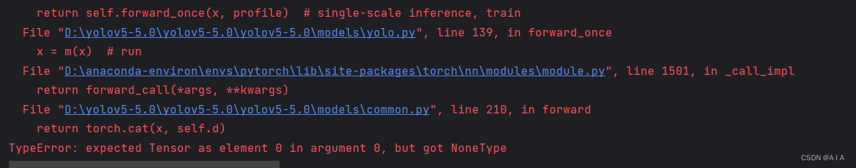 使用yolov5和yolov8训练出现的错误:typeerror Expected Tensor As Element 0 In Argument 0 But Got Nonetype