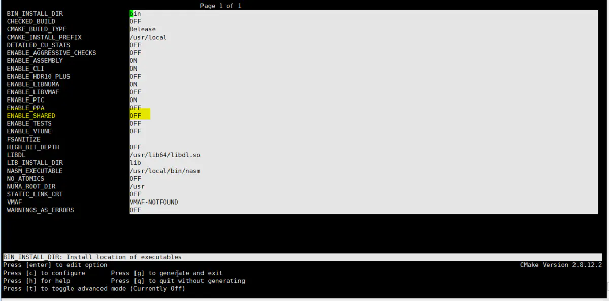 编译和安装x265 编译报错encoder/CMakeFiles/encoder.dir/api.cpp.o: relocation R_AARCH64_ADR_PREL_PG_HI21 ...