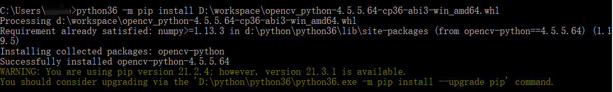 安装cv2库报错ERROR: Exception: Traceback (most recent call last)_pip install opencv-python error ...
