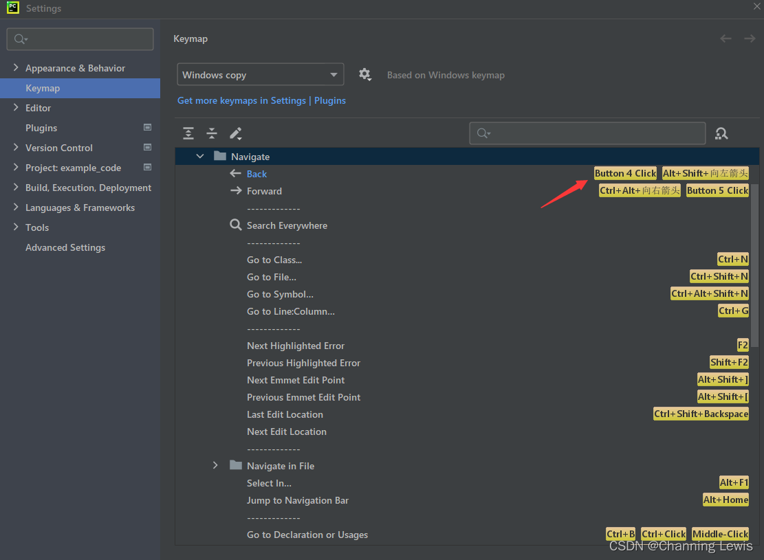 Pycharm的快捷键Button 4 Click是什么？-CSDN博客