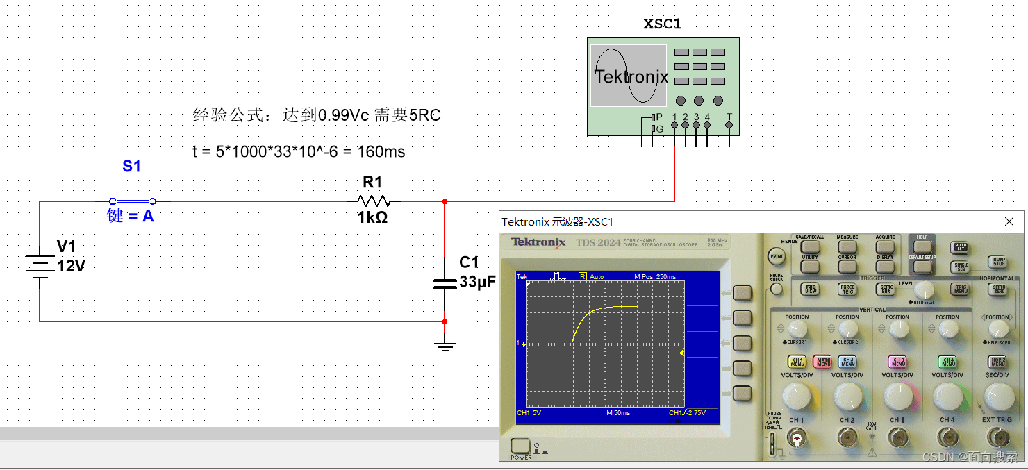 【RC延迟电路与缓慢泄放电路 】 multisim 14.0仿真 参数计算_rc延时电路精准泄放-CSDN博客