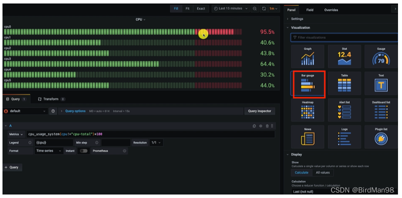 【Grafana】【八】可视化之Stat、Gauge和Bar Gauge_grafana bar gauge按值排序-CSDN博客