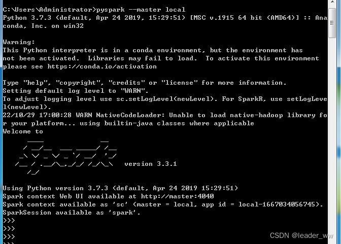 Python Pyspark 启动错误_输入pyspark 启动失败-CSDN博客