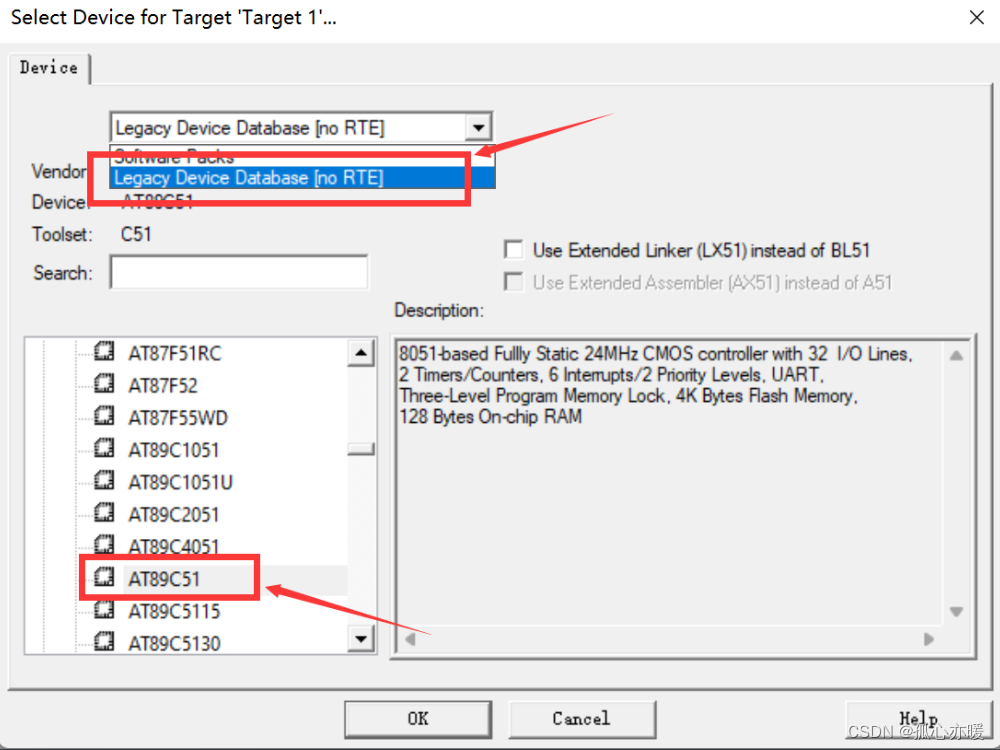 51单片机点亮LED_legacy device database[no rte]-CSDN博客