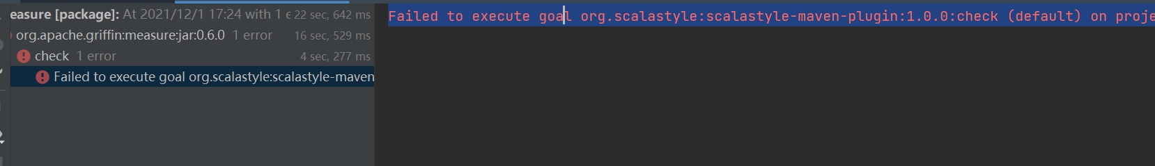 scala打包异常Failed to execute goal org.scalastyle:scalastyle-maven-plugin:1.0.0:check (default)-CSDN博客