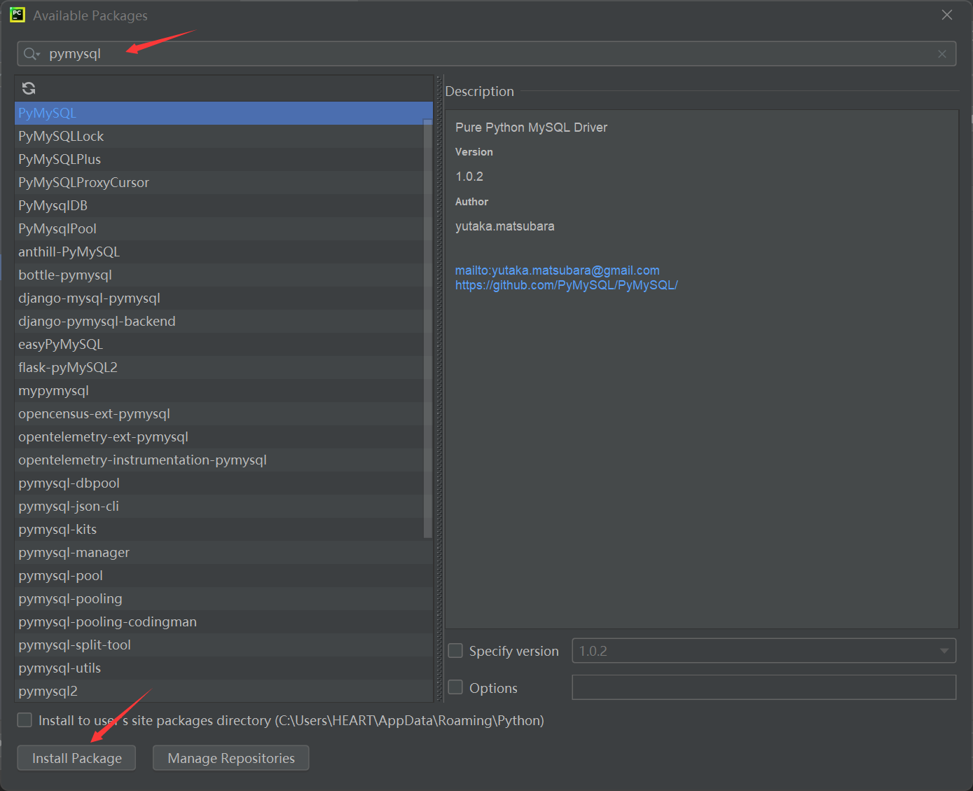 解决pymysql安装后但import时仍报错的问题_python 为什么安装完pymysql还是报错-CSDN博客