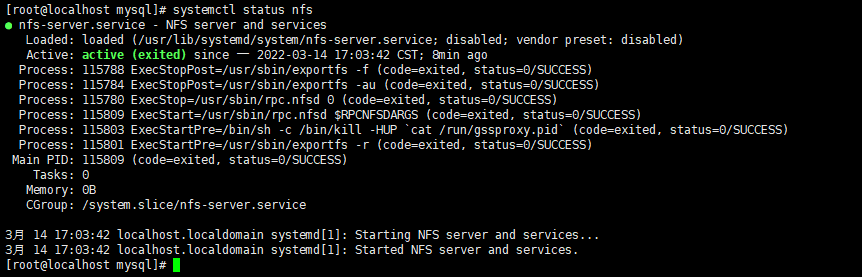 [nfs无法挂载问题] mount.nfs: access denied by server while mounting localhost:/data/dev/mysql_Dream_it ...