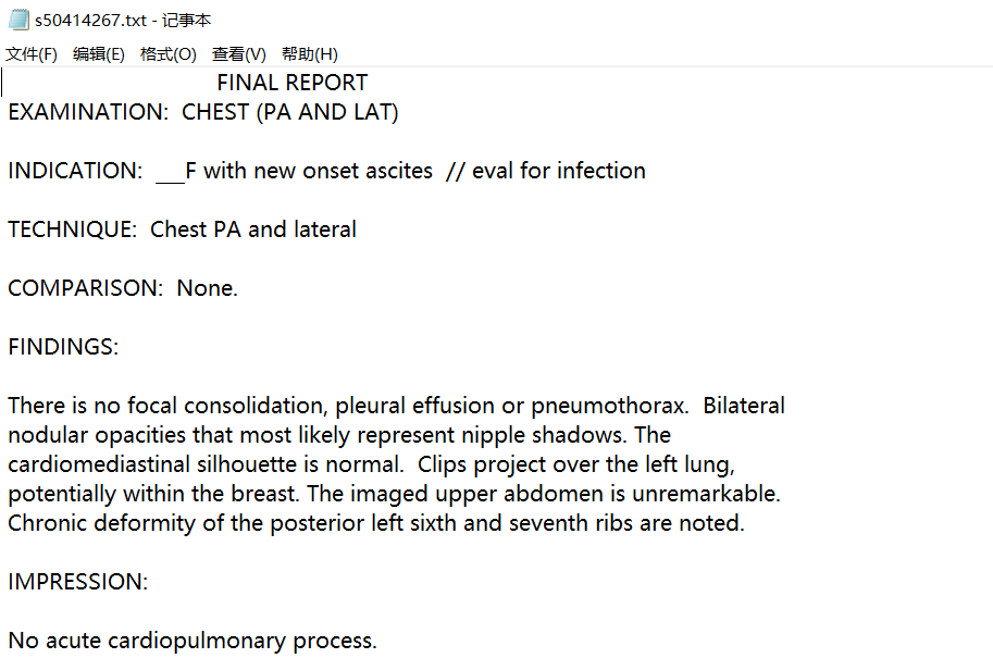 【MIMIC-IV/pytorch实战】基于word2vec、transformer进行英文影像报告文本分类_mimic-cxr-CSDN博客