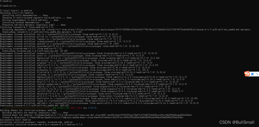 Weditor安装遇到了问题:Preparing metadata (pyproject.toml) did not run successfully.-CSDN博客