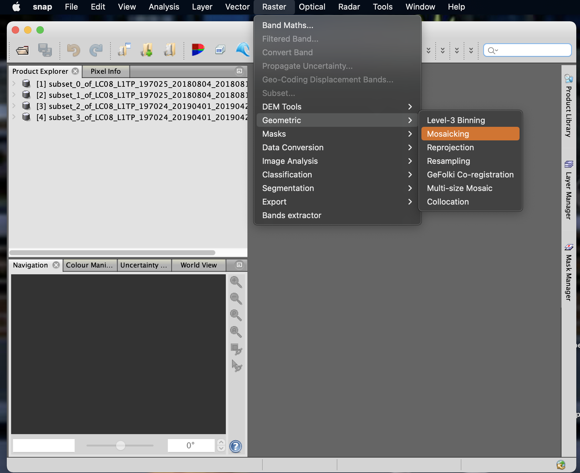 SNAP 2. 用snap进行卫星图像预处理: 镶嵌（Mosaicking）_snap镶嵌-CSDN博客