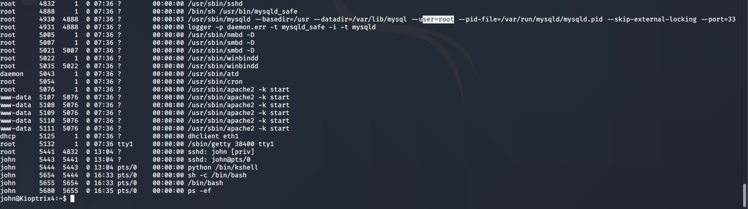 Kioptrix: Level 4靶机实战 sql注入出密码 ssh登录 绕过受限制的LSHELL mysql udf提权_kioptrix 4-CSDN博客